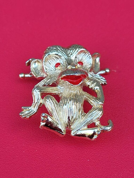 Vintage Monkey Brooch