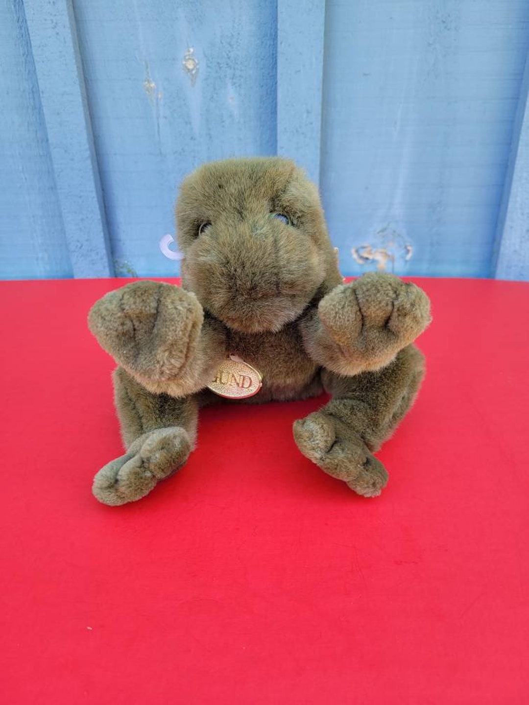 Gund Stuffed Frog Named Ribbitt Style 6123 Gold Tag Made in Korea 1985 ...