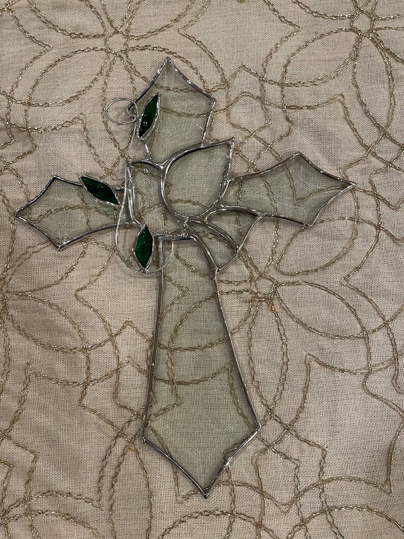 Beveled Cross With Dove - Etsy