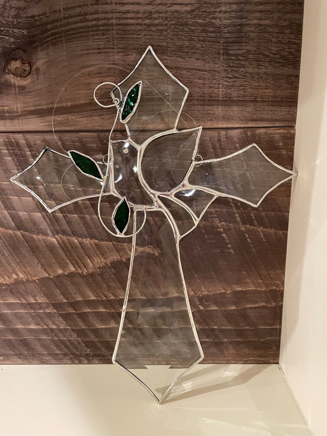 Beveled Cross With Dove - Etsy