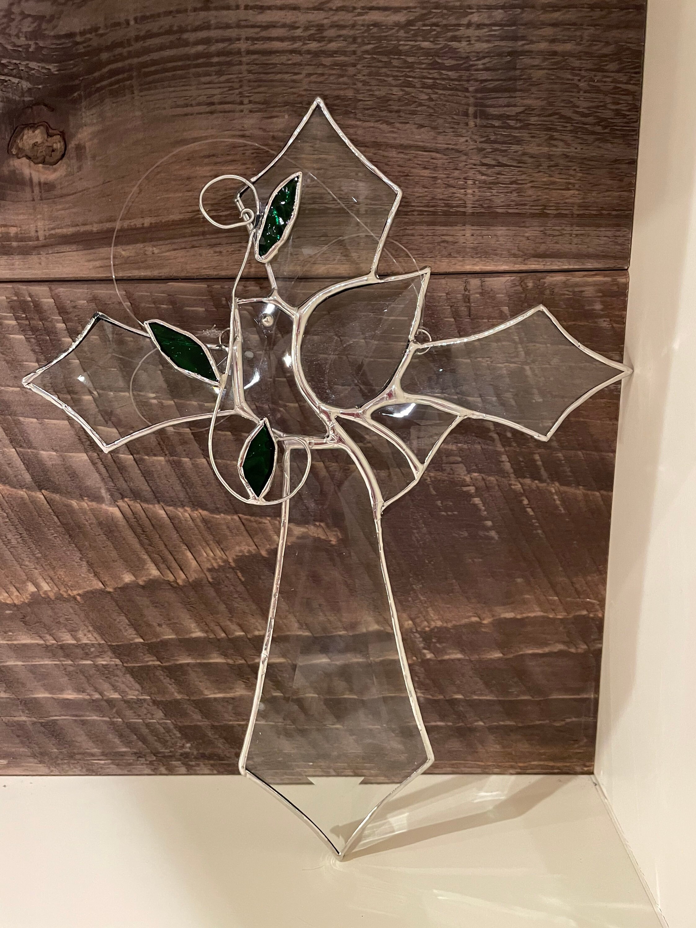 Beveled Cross With Dove - Etsy