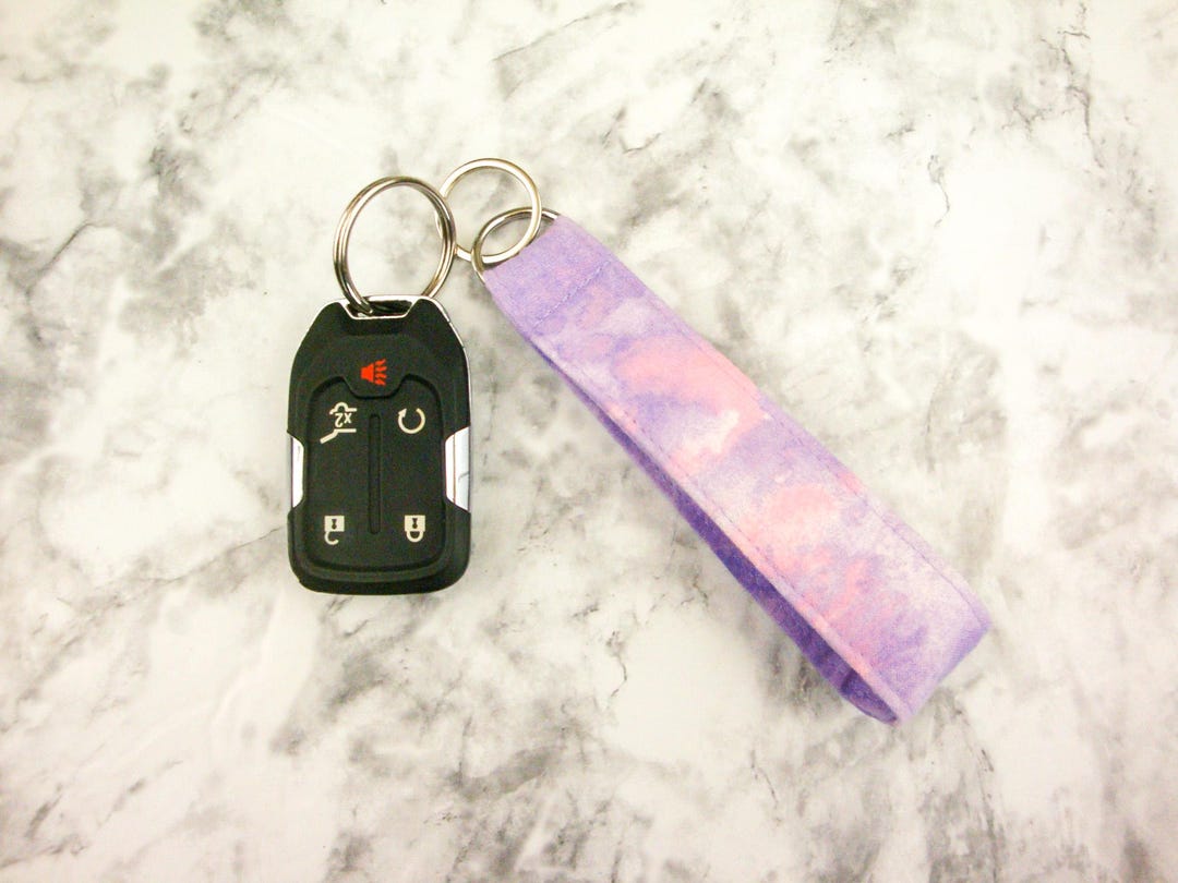 Key Fob Strap, Purple and Pink Wristlet Keyring, Key Holder - Etsy