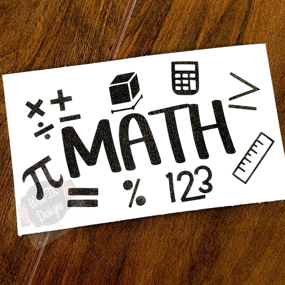 Math Decal Subject Decal School Decal School Supplies | Etsy