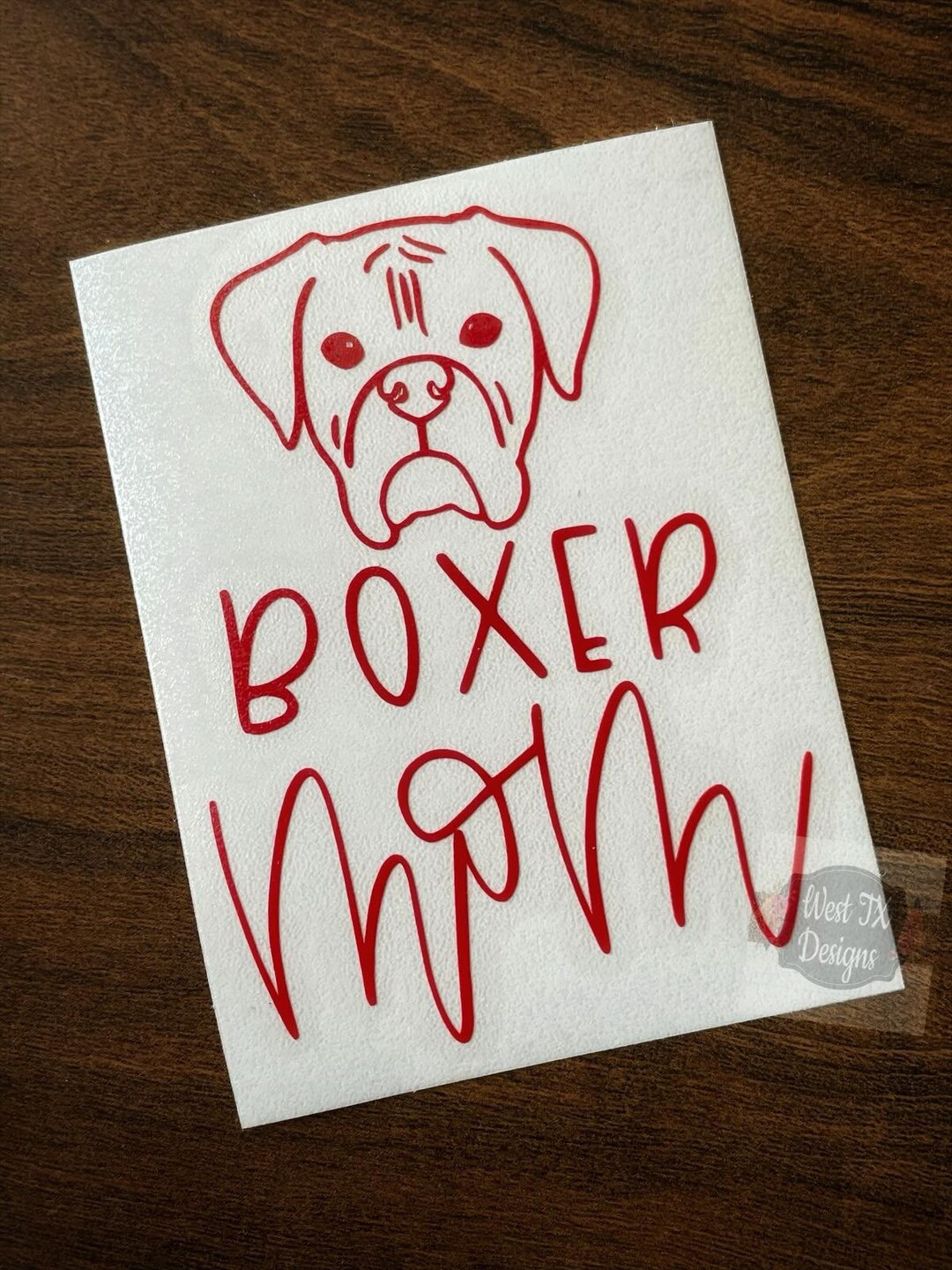 Boxer Mom Decal | Boxer Decal | Boxer Sticker | Dog Decal | Dog Sticker ...