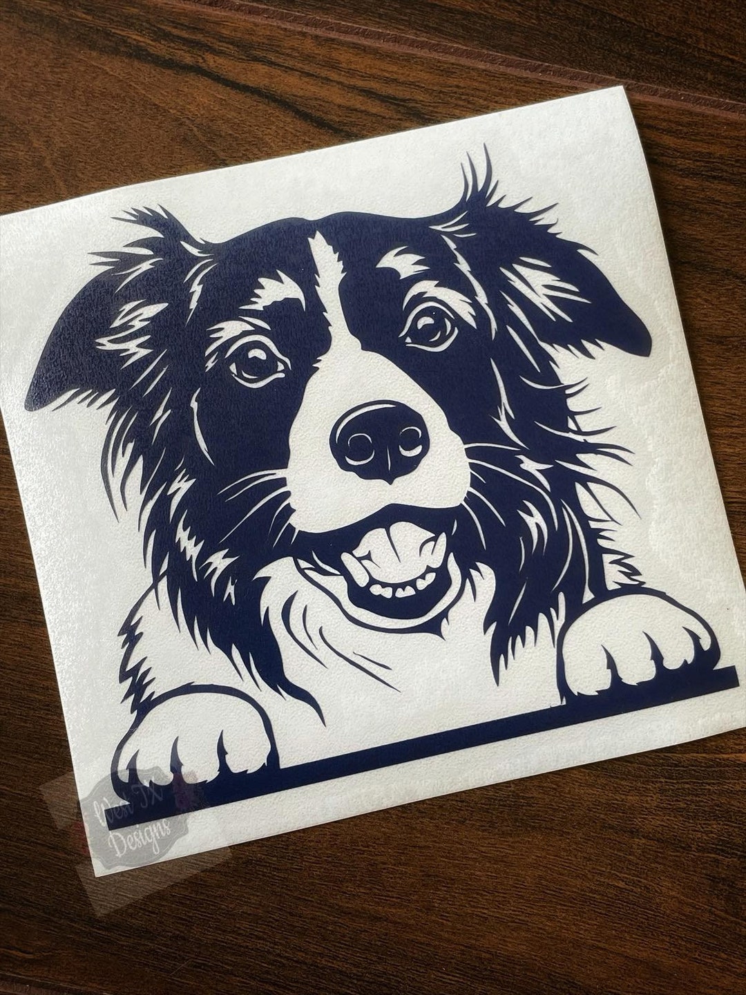Border Collie Decal | Peeking Border Collie Decal | Dog Decal | Dog ...