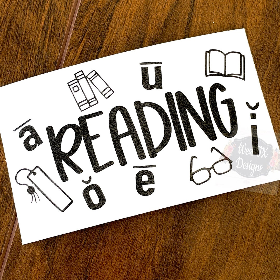 Reading Decal | Subject Decal | School Decal | School Supplies Label ...