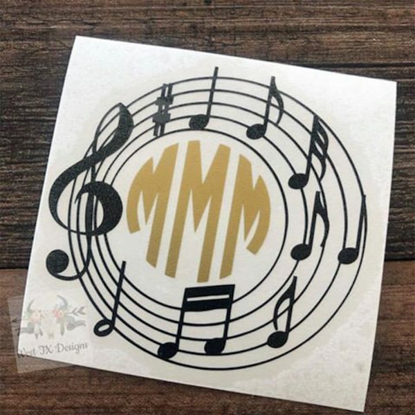 Music Notes Decal - Etsy