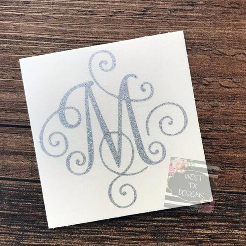Monogrammed Decal Initial Decal Personalized Decal - Etsy