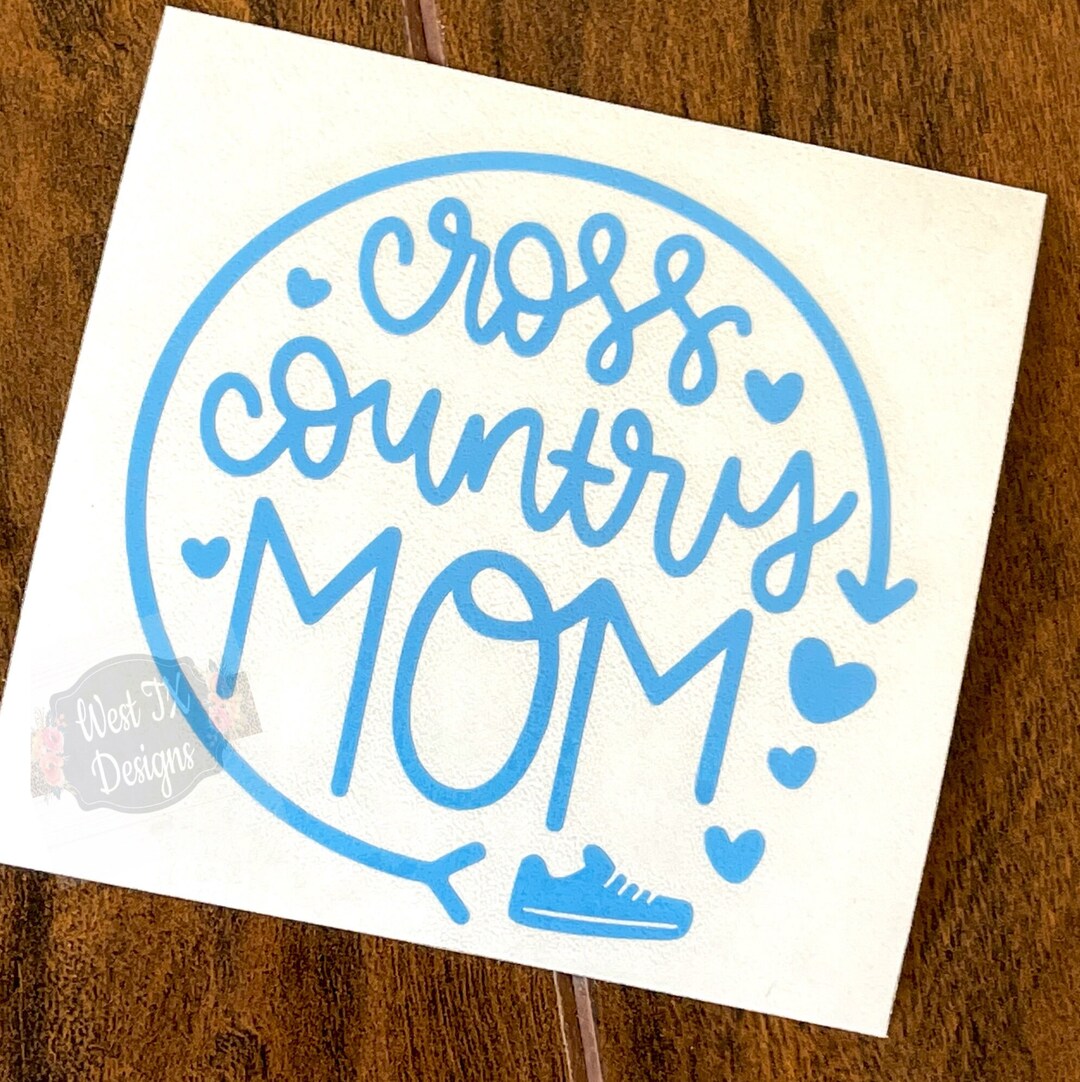 Cross Country Mom Decal | Cross Country Decal | Mom Decal | Car Decal ...