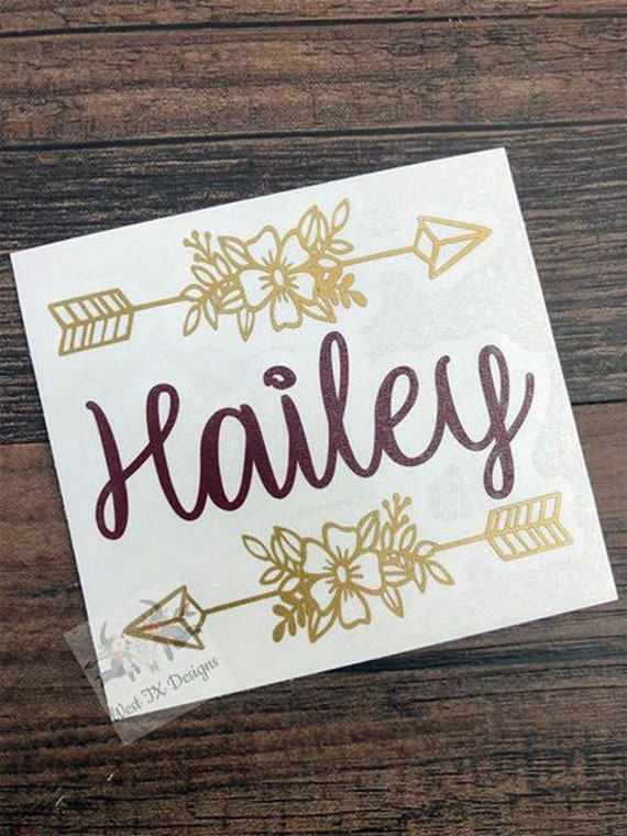 Arrow Monogram Decal Arrow Decal Monogram Decal Laptop | Etsy