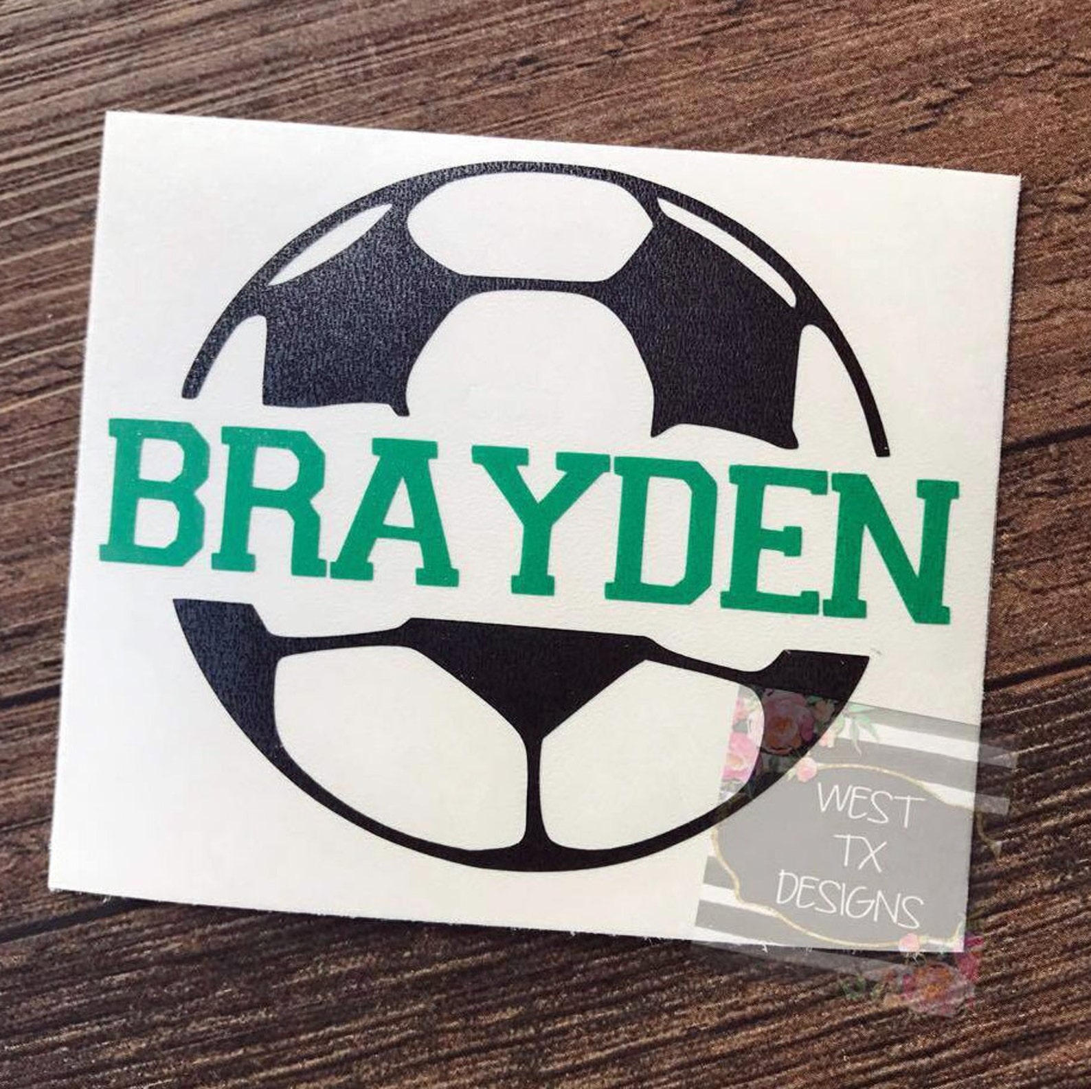 Soccer Decal Personalized Soccer Ball Soccer Sticker - Etsy
