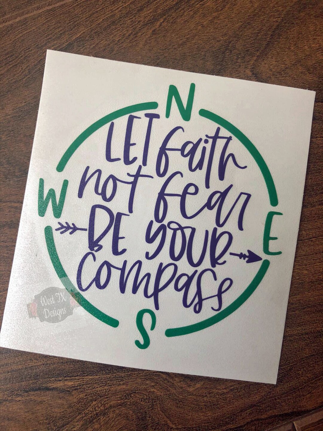Let Faith Not Fear Be Your Compass Decal | Religious Decal | Christian ...