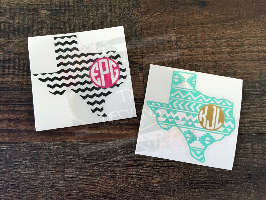 Texas Monogram Chevron Monogram Aztec Monogram State Etsy