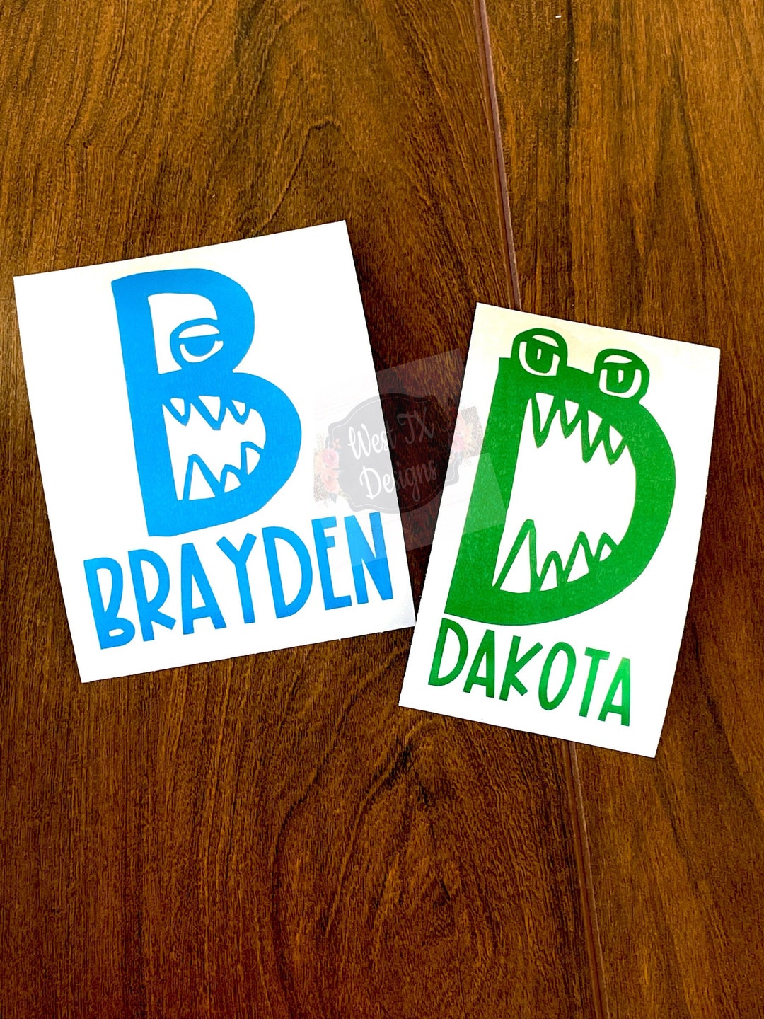 Monster Decal | Name Decal | Initial Decal | Personalized Decal | Decal ...