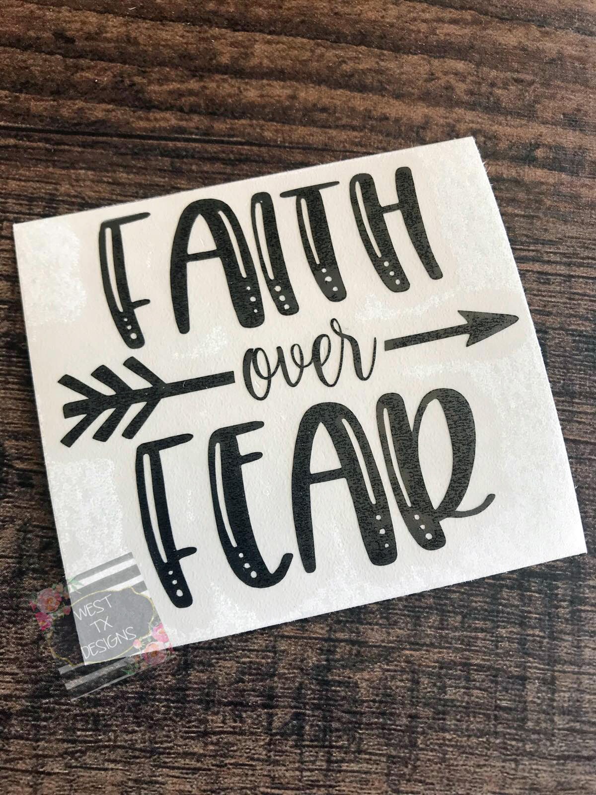 Faith over Fear Decal Faith Decal Faith Sticker | Etsy