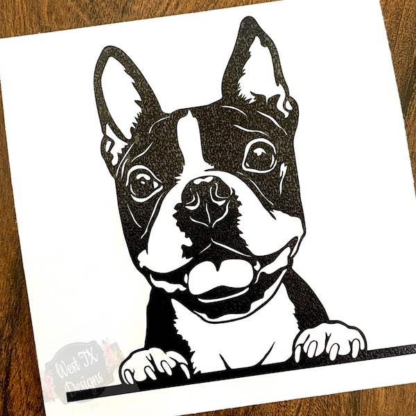 Boston Terrier Decal - Etsy