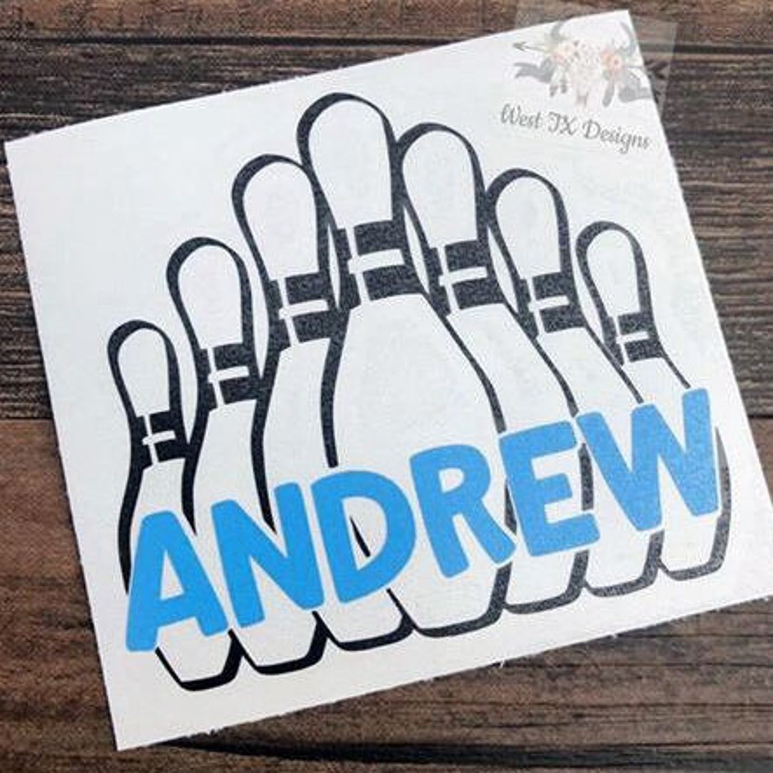 Bowling Decal Bowling Pin Decal Personalized Bowling | Etsy