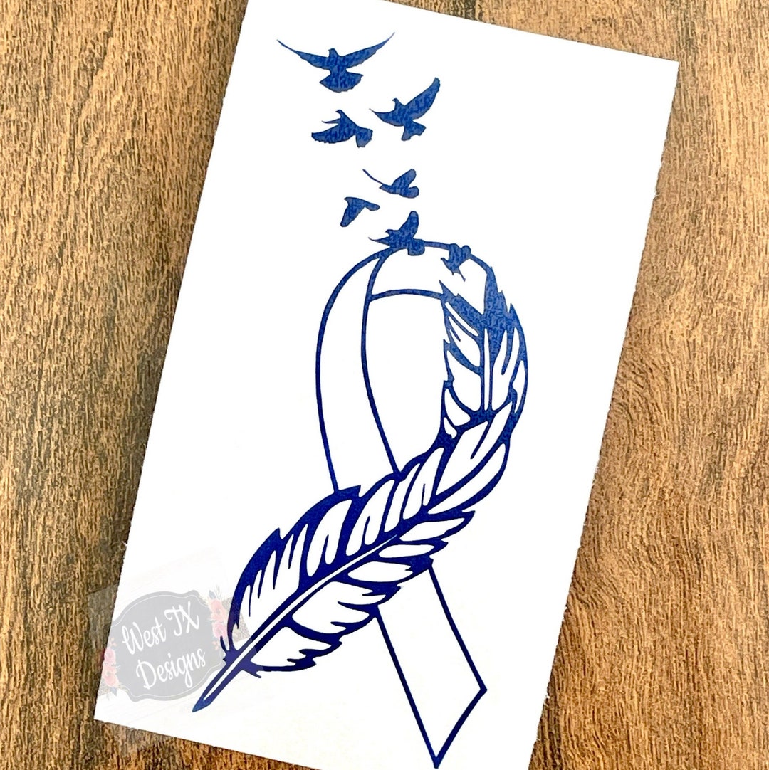 Cancer Ribbon | Colorectal Cancer | Diabetes Awareness | Autism | Colon ...