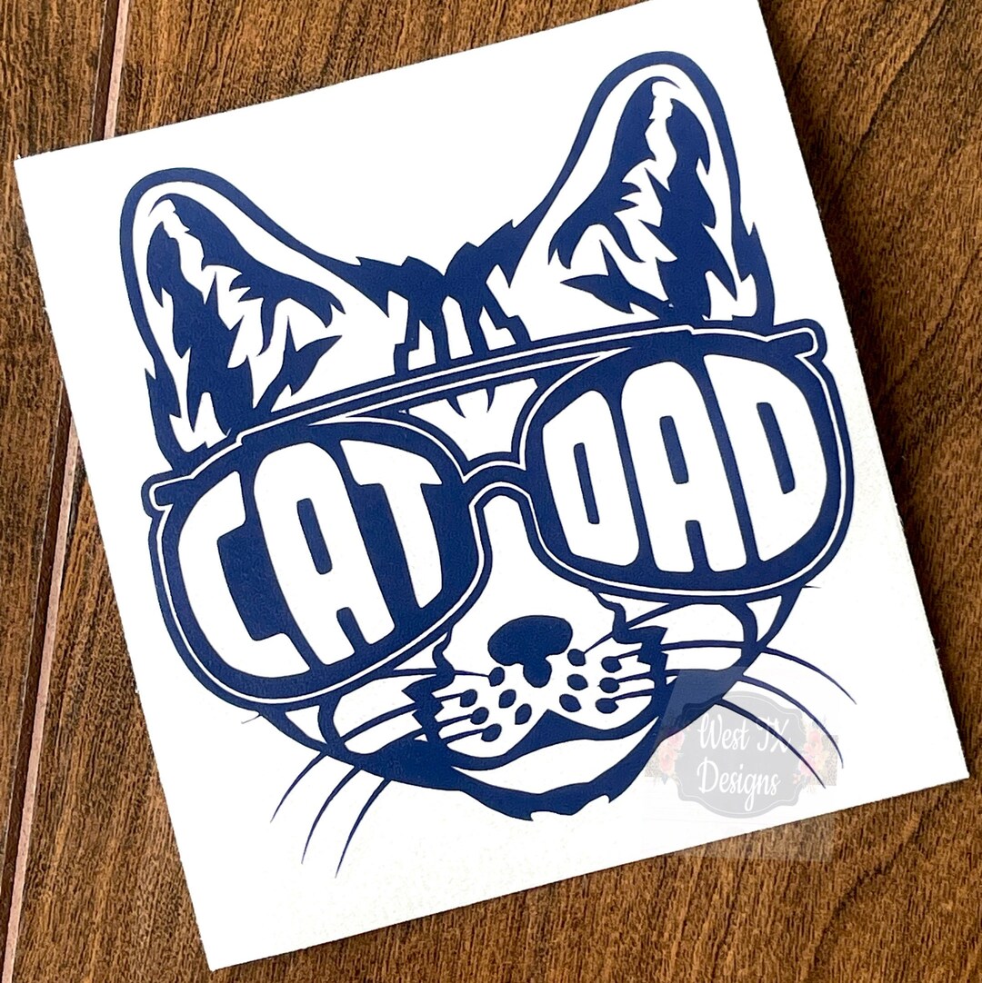 Cat Dad Decal | Cat Decal | Cat Sticker | Cat Dad Car Decal | Cat Dad ...