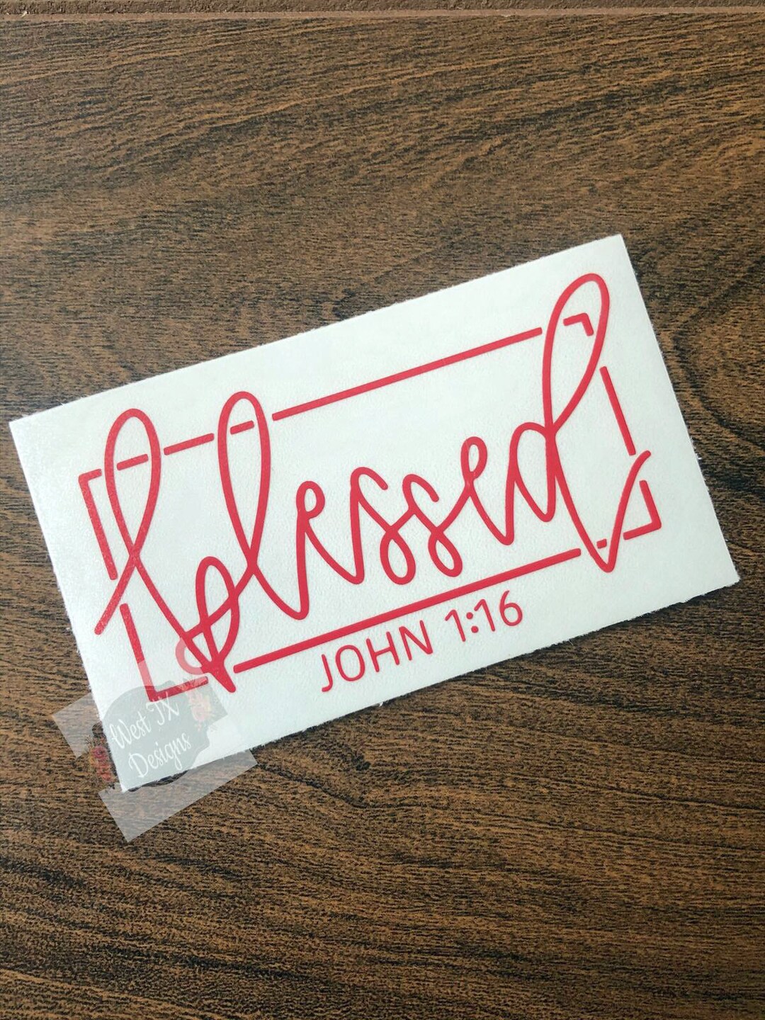 Blessed Decal | Blessed Sticker | John 1 16 Decal | Bible Verse Decal ...