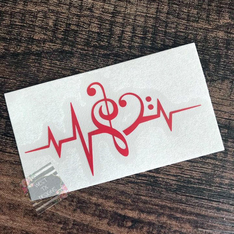Heartbeat Decal - Etsy
