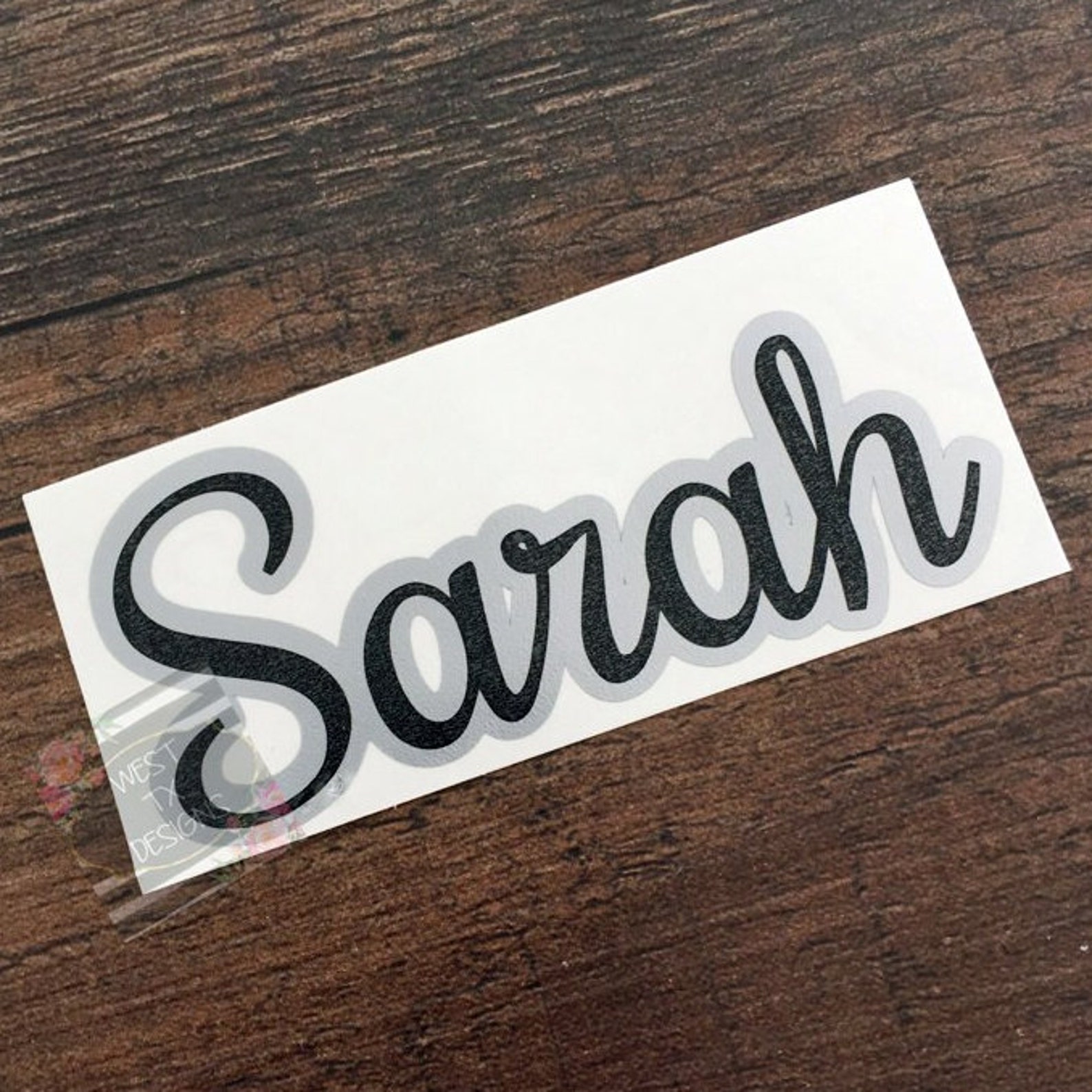 Double Layer Name Name Decal Double Layer Decal Two Color Name Word ...