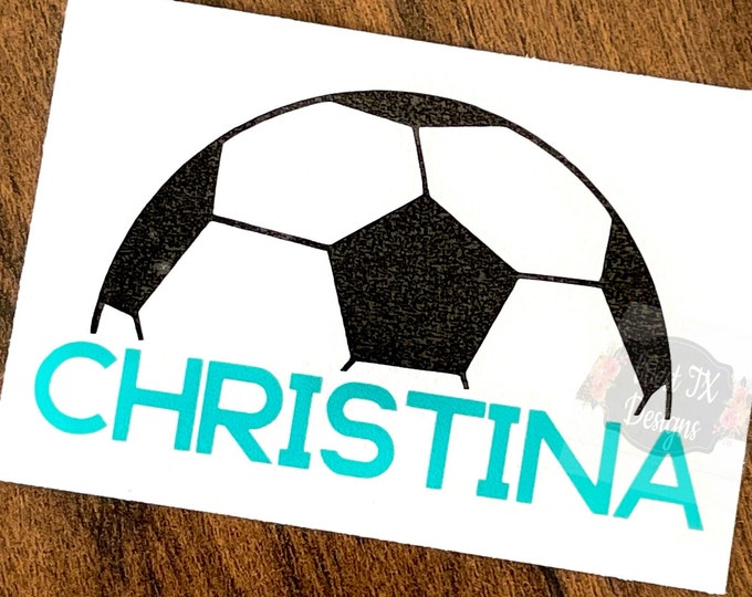 Custom Soccer Ball Decal Custom Soccer Decal Soccer Player Decal ...