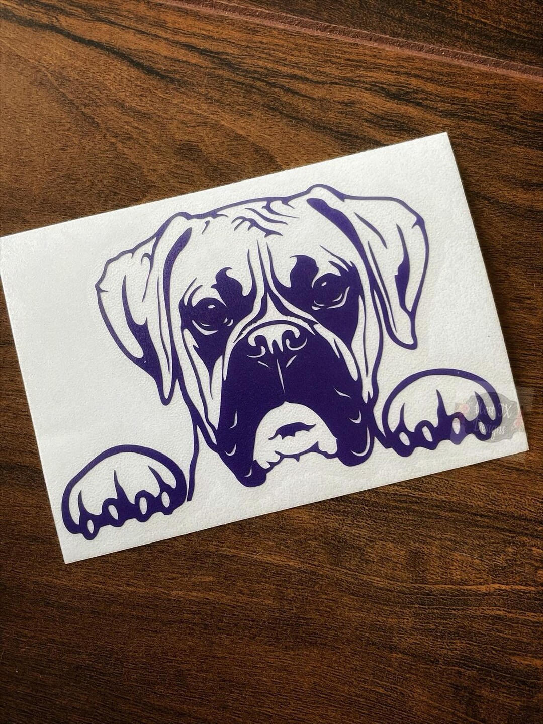 Boxer Decal | Boxer Sticker | Peeking Boxer Decal | Peeking Dog Decal ...