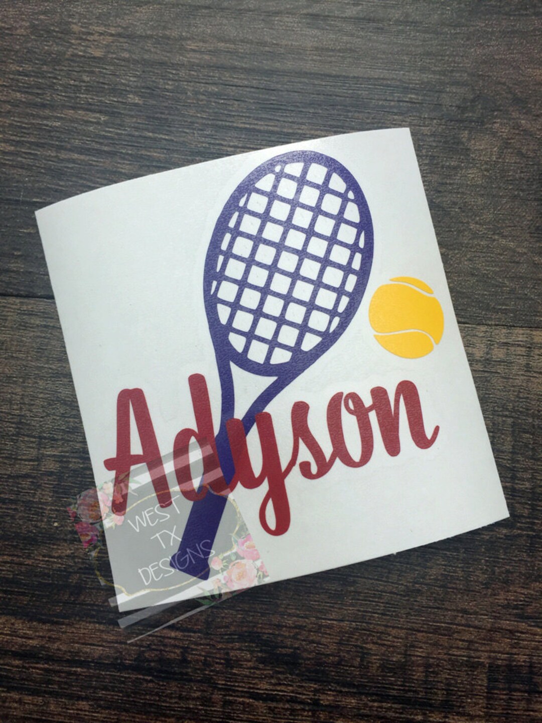 Tennis Decal | Tennis Monogram | Personalized Tennis Decal | Sports ...