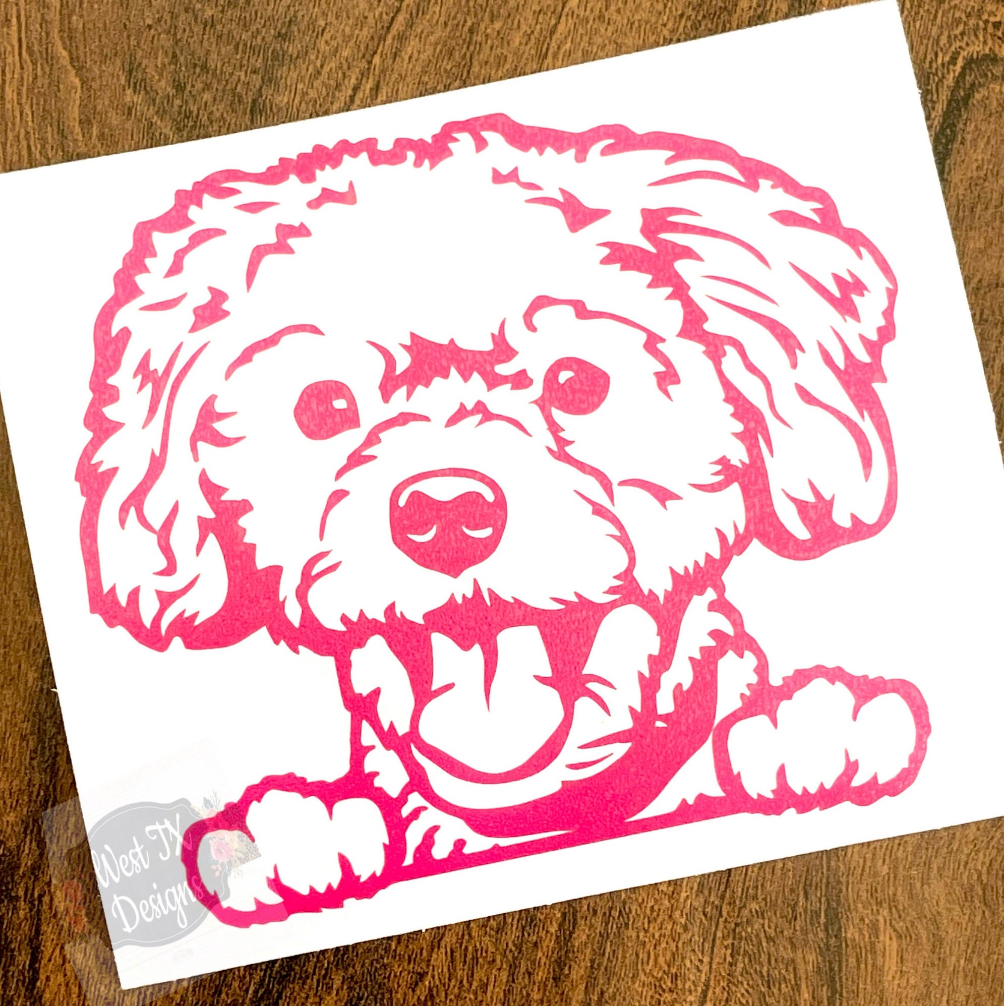 Maltipoo Decal Peeking Maltipoo Maltipoo Sticker Dog | Etsy