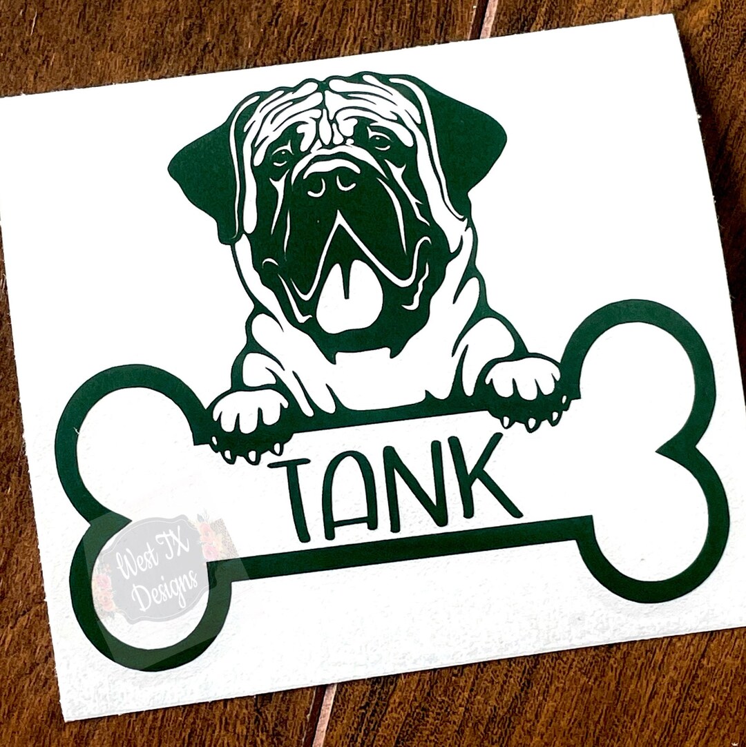 Mastiff Decal | Personalized Mastiff Decal | Personalized Dog Sticker ...