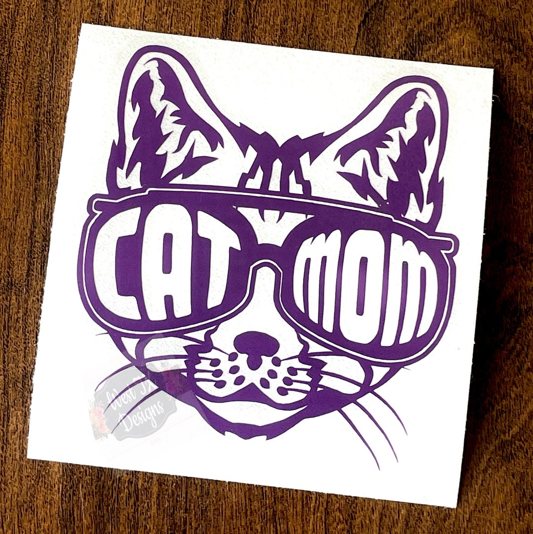 Cat Mom Decal | Cat Decal | Cat Mama Sticker | Cat Mom Car Decal | Cat ...