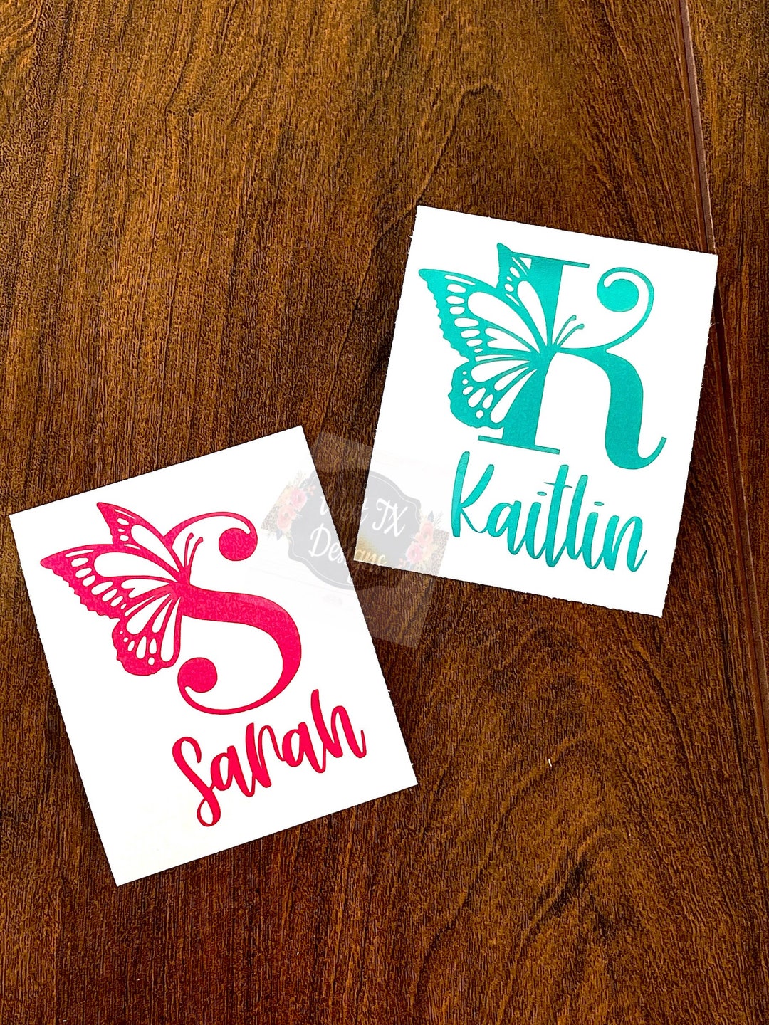 Initial Decal | Name Decal | Butterfly Decal | Monogram Decal ...
