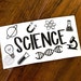 Science Decal | Subject Decal | School Decal | School Supplies Label ...