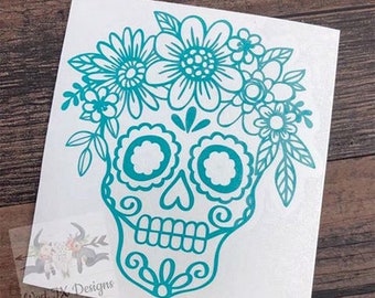 Sugar Skull Decal | Etsy