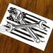Mechanic Decal Wrench Decal Decal for Men American Flag Decal Tools ...