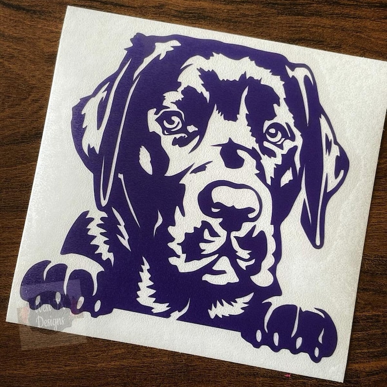 Labrador Decal Peeking Labrador Decal Labrador Sticker - Etsy