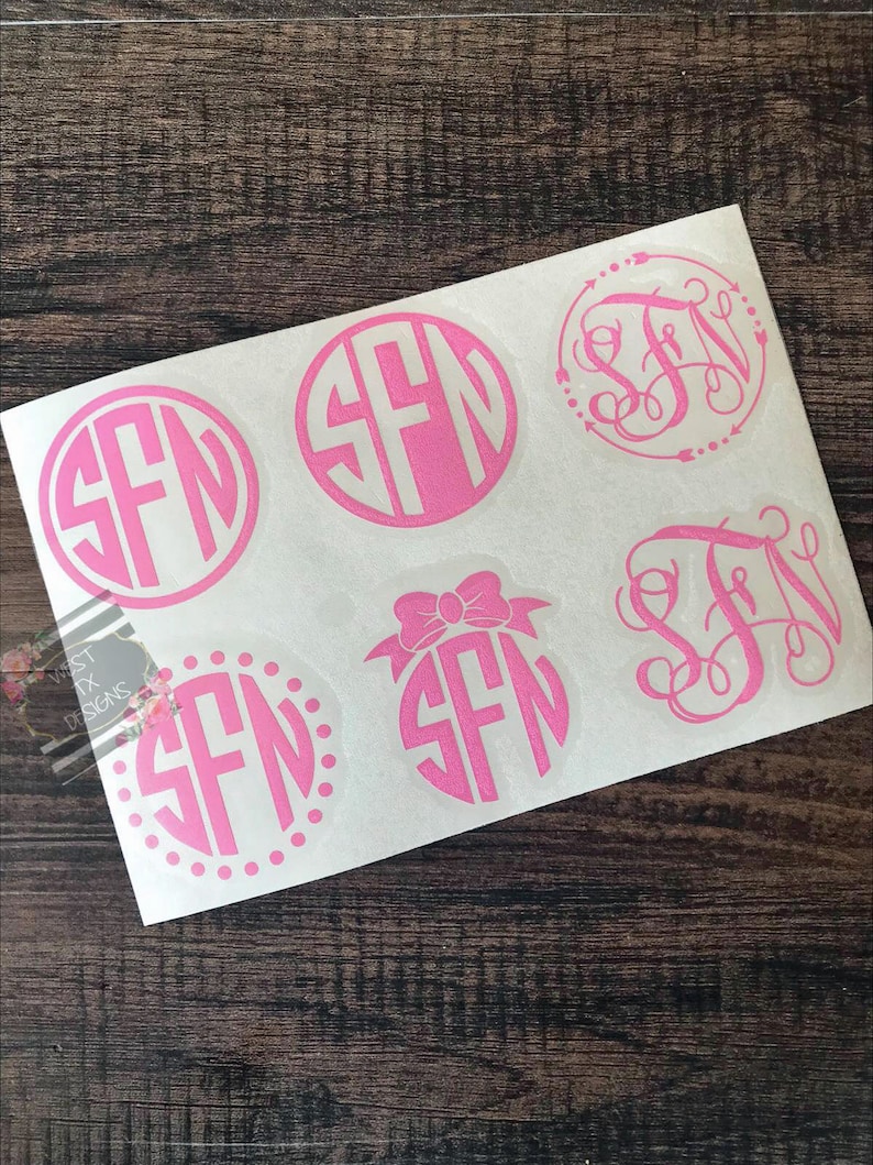 Monogram Decals Monogram Bundle Laptop Decal Car Window | Etsy