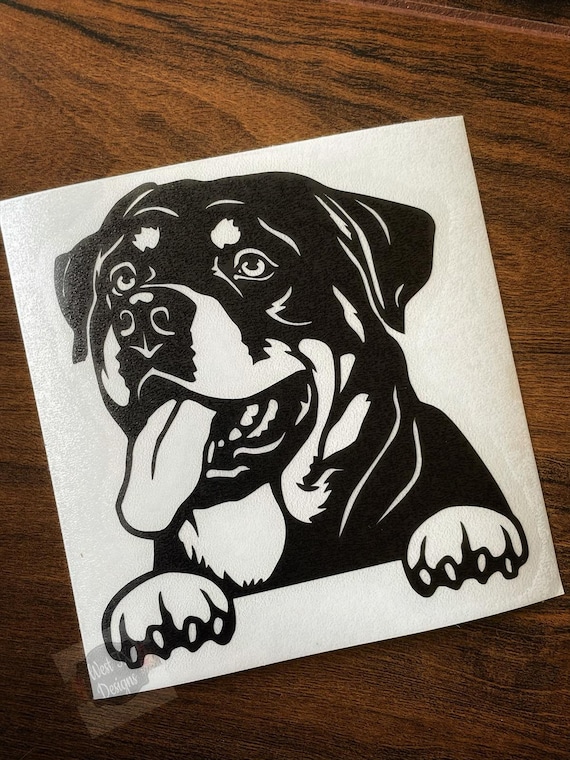 Rottweiler Decal Peeking Rottweiler Decal Rottweiler - Etsy