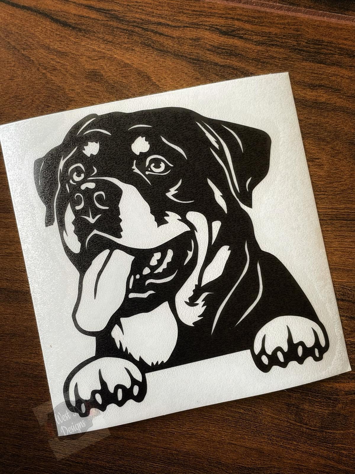 Rottweiler Decal Peeking Rottweiler Decal Rottweiler | Etsy