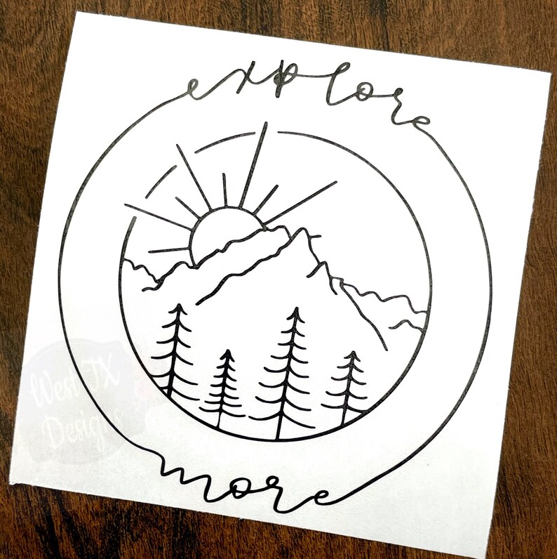 Explore More Decal Mountain Sticker Explore Sticker - Etsy