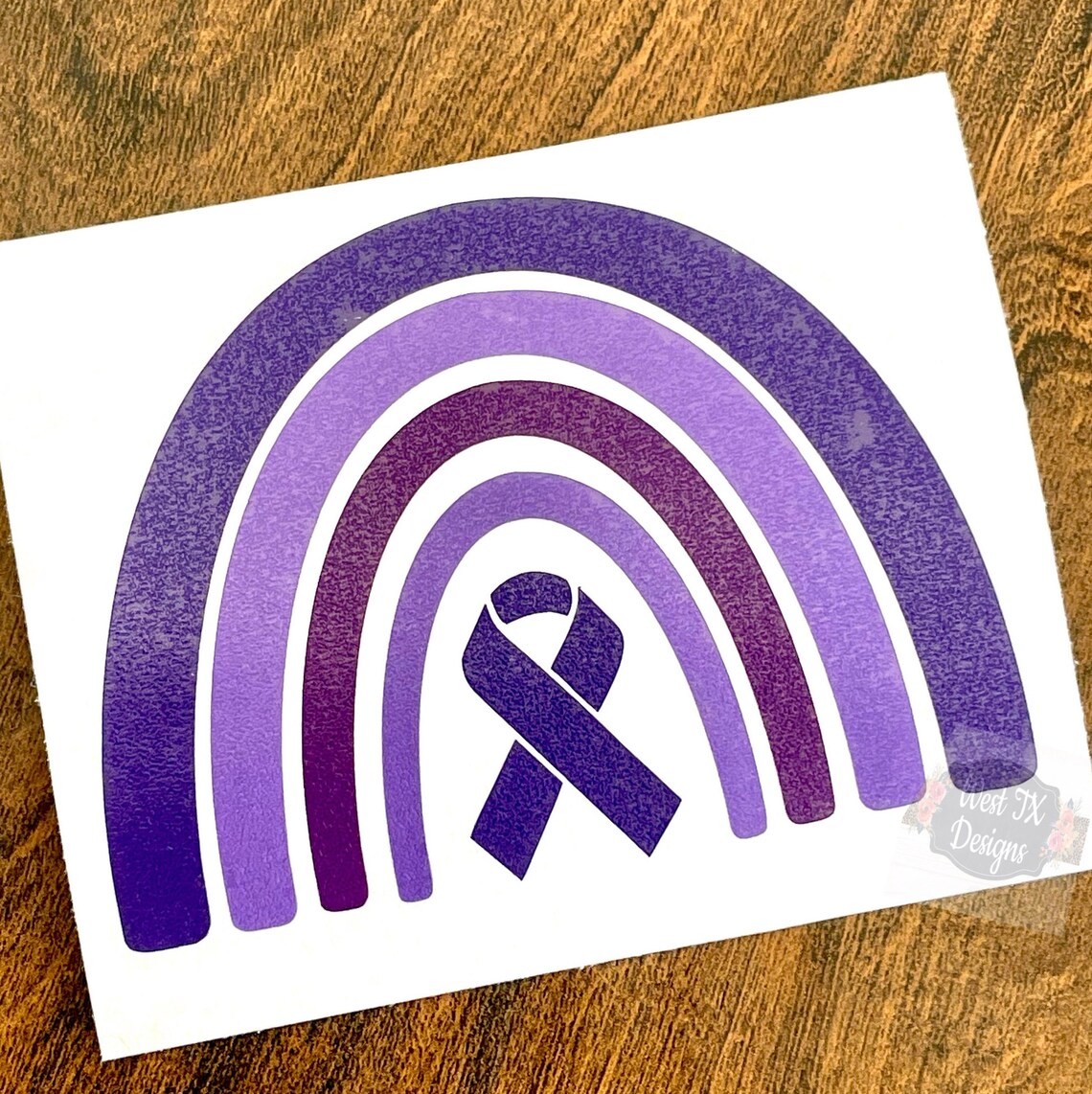 Purple Awareness Rainbow Decal Lupus Epilepsy Alzheimers - Etsy