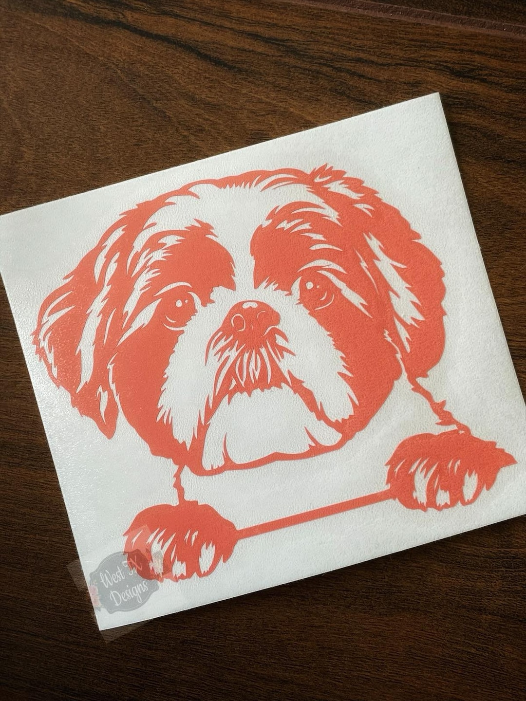 Shih Tzu Decal | Peeking Shih Tzu Decal | Shih Tzu Sticker | Peeking ...
