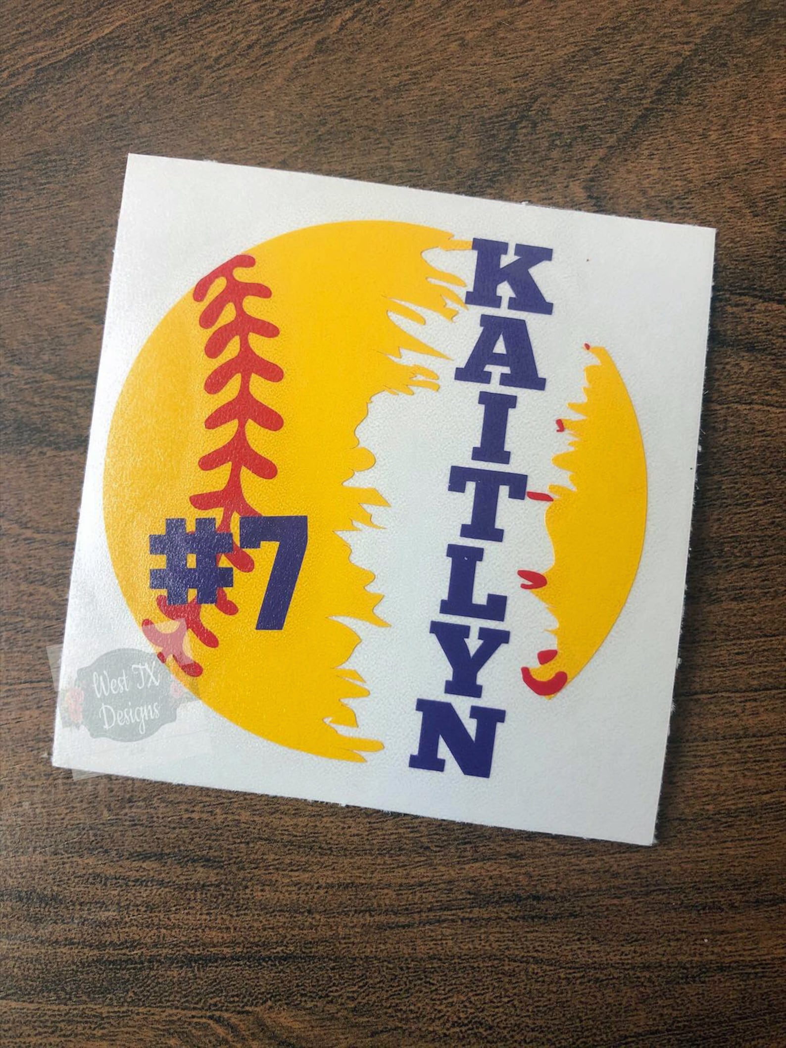 Softball Decal Softball Sticker Personalized Softball - Etsy