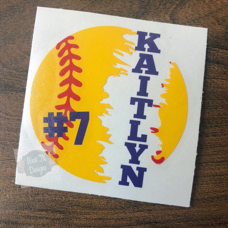 Softball Decal - Etsy