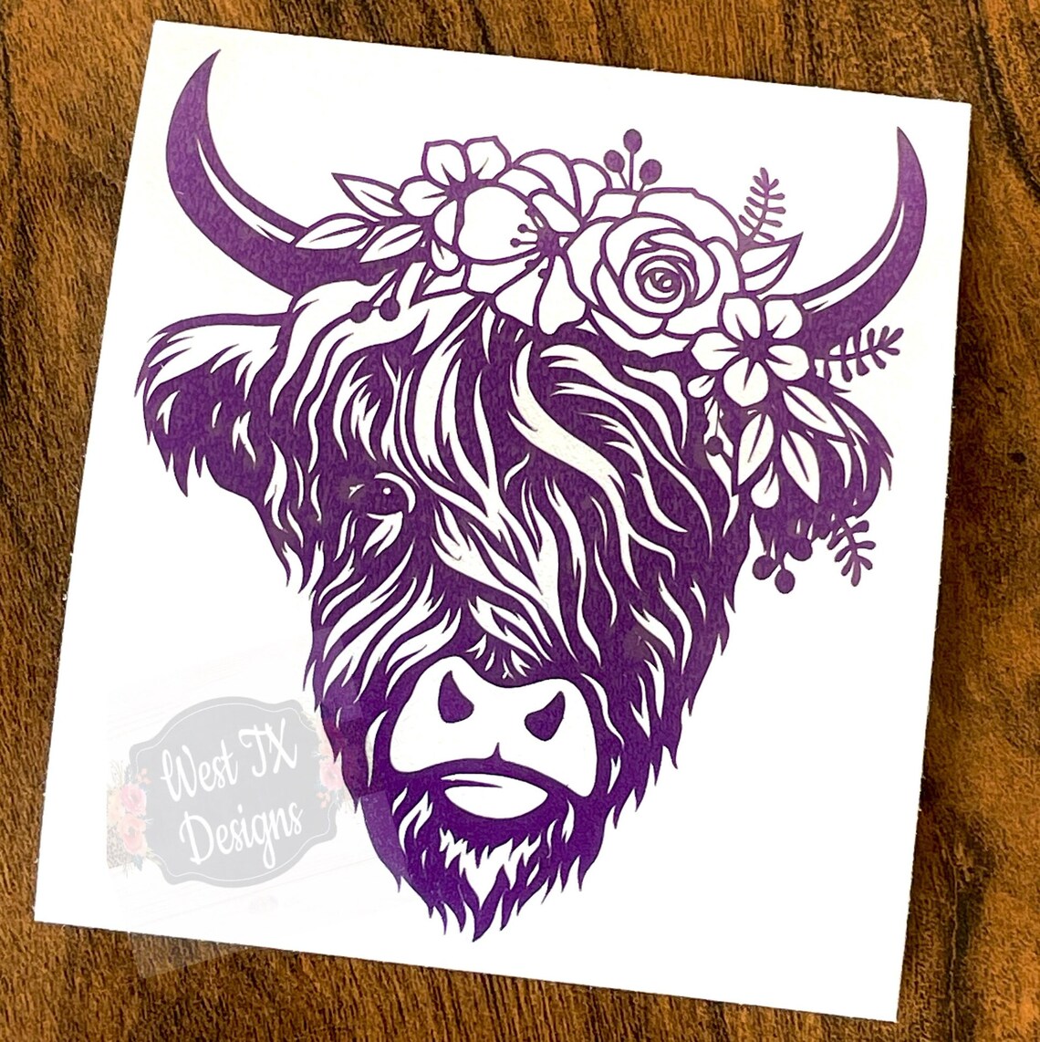 Highland Cow Decal | Cow Sticker | Heifer Decal | Car Window Decal ...