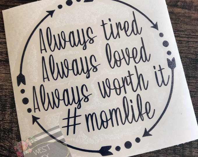 Mom of Both Custom Vinyl Decal Sticker Choose Your Color and Size Mom ...