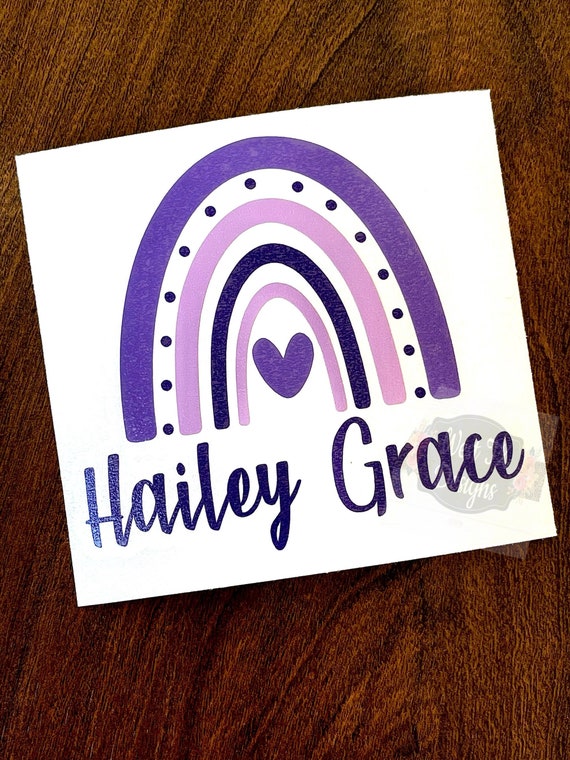 Rainbow Decal Name Decal Personalized Decal Decal for | Etsy