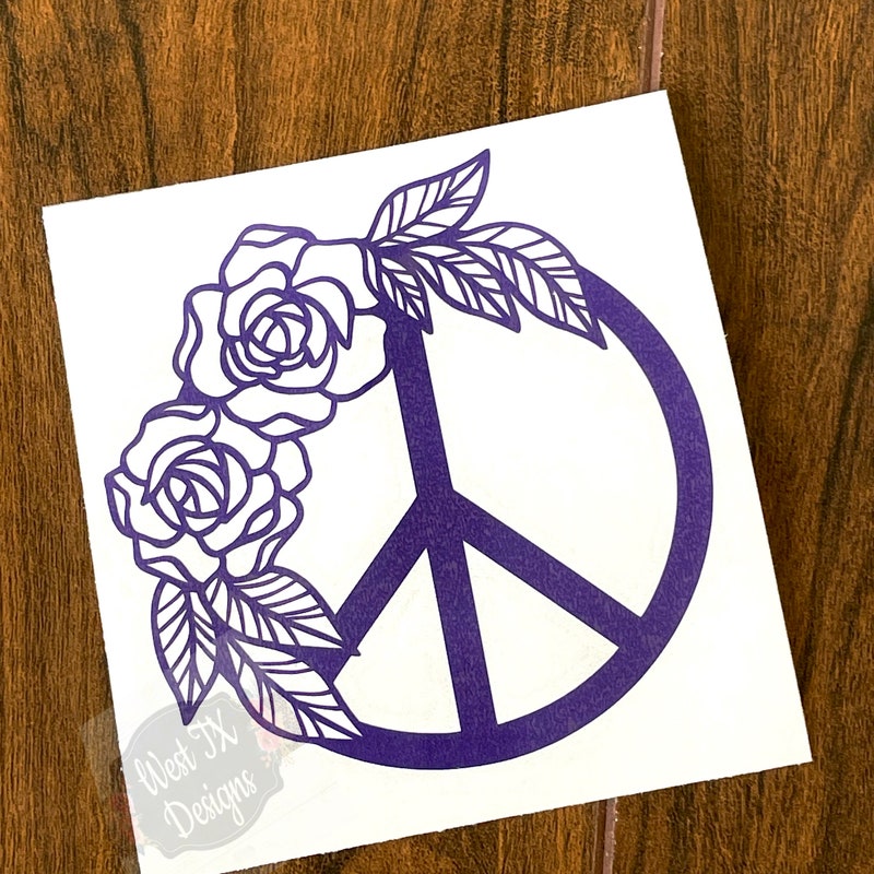 Peace Sign Decal - Etsy