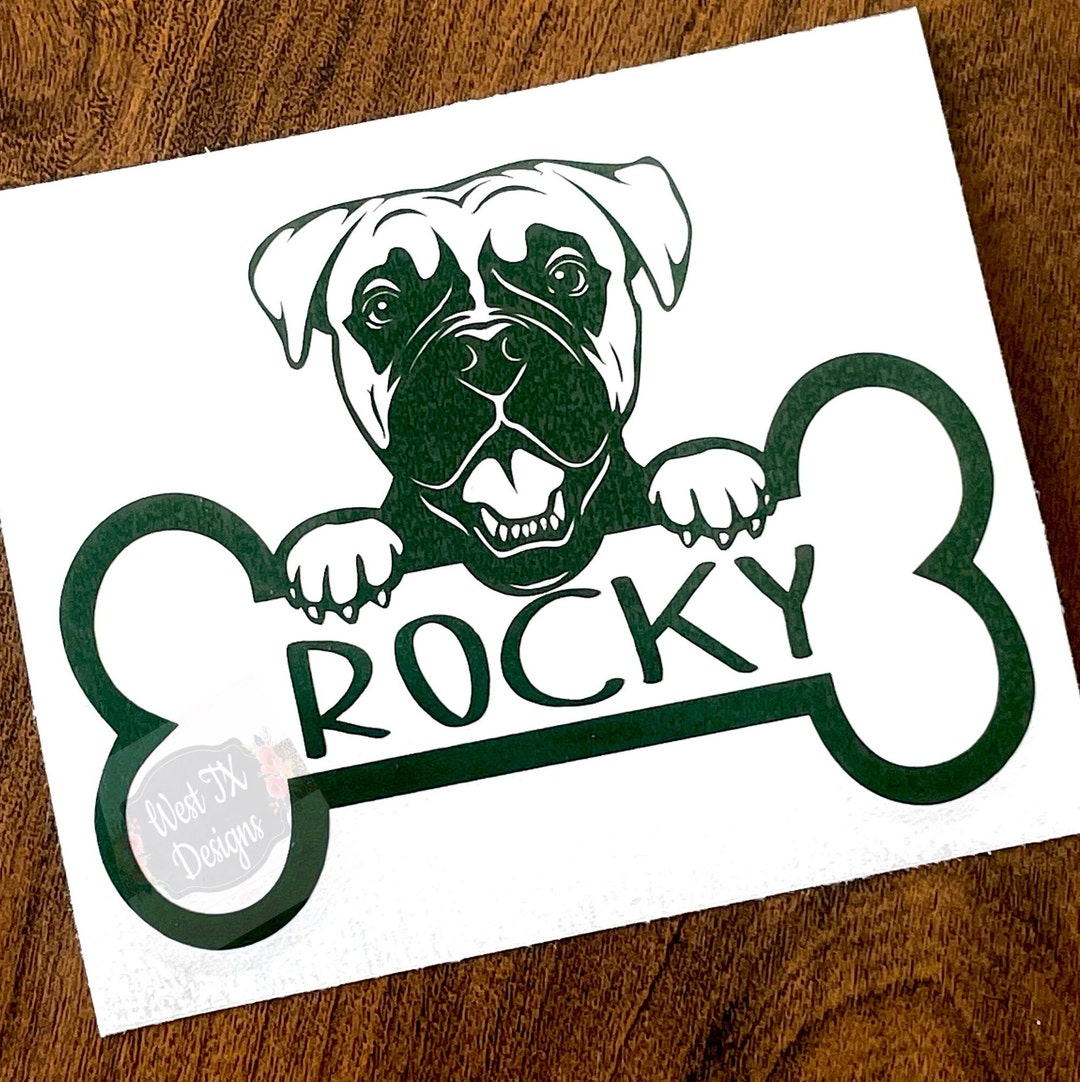 Boxer Decal | Personalized Boxer Decal | Personalized Dog Sticker ...